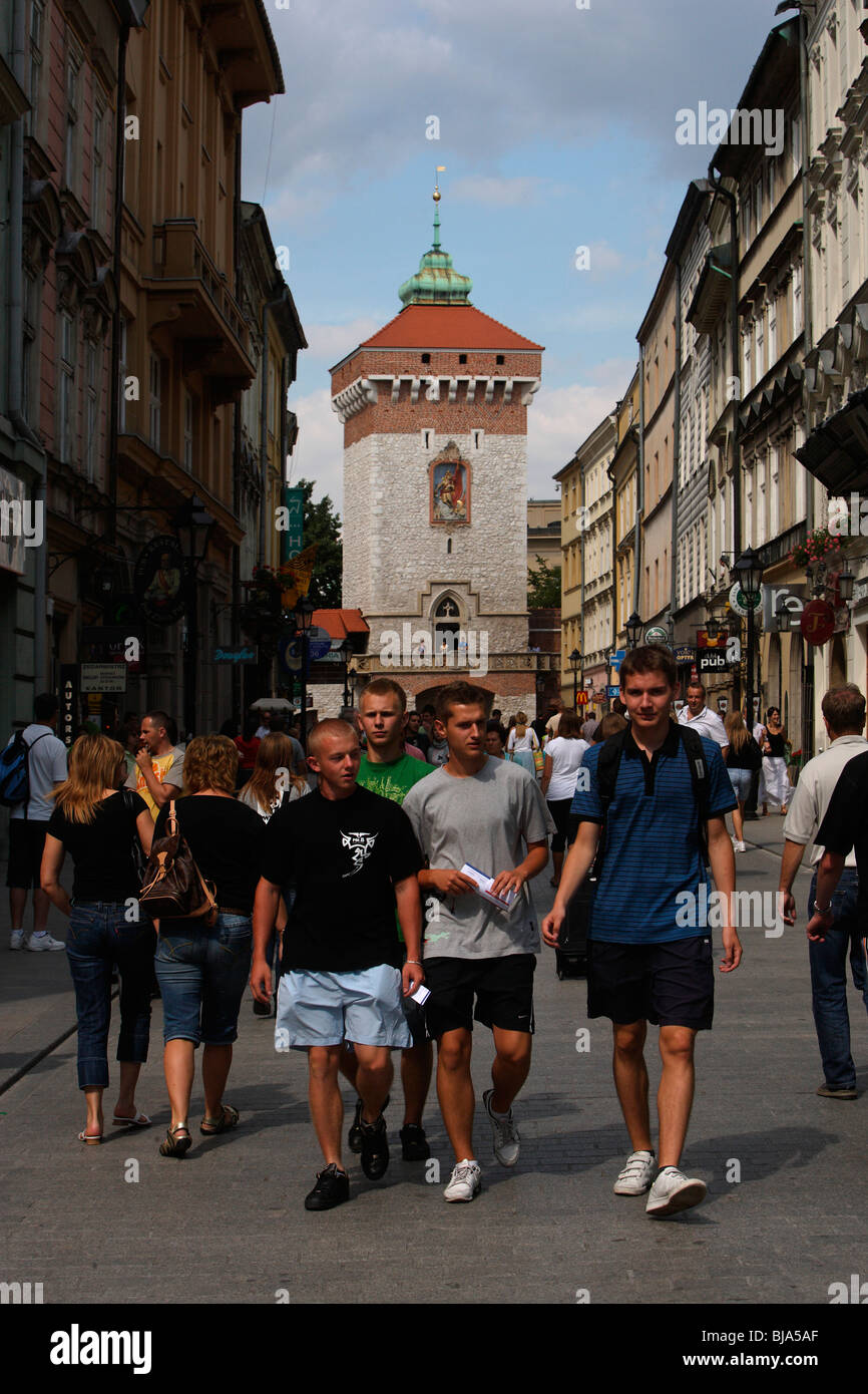 St. Florian Street,St. Florian Gate,Cracow, Krakow,Poland Stock Photo ...