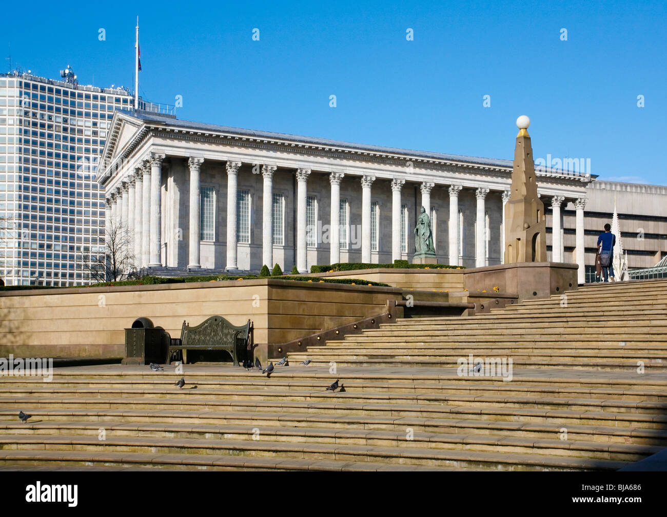 Birmingham Town Hall in Victoria Square, Birmingham, West Midlands ...