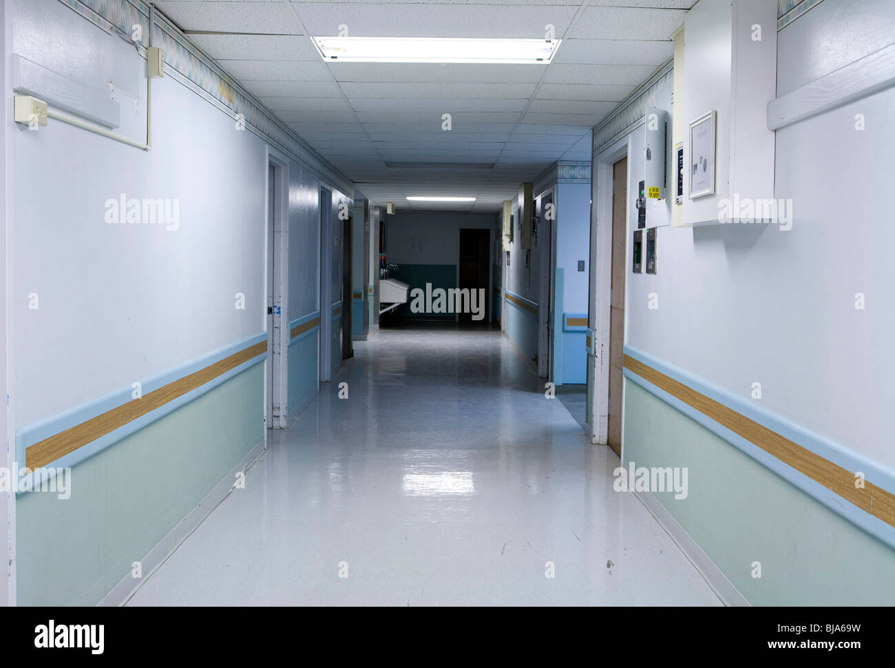 A recently closed hospital in the USA with signage and medical ...