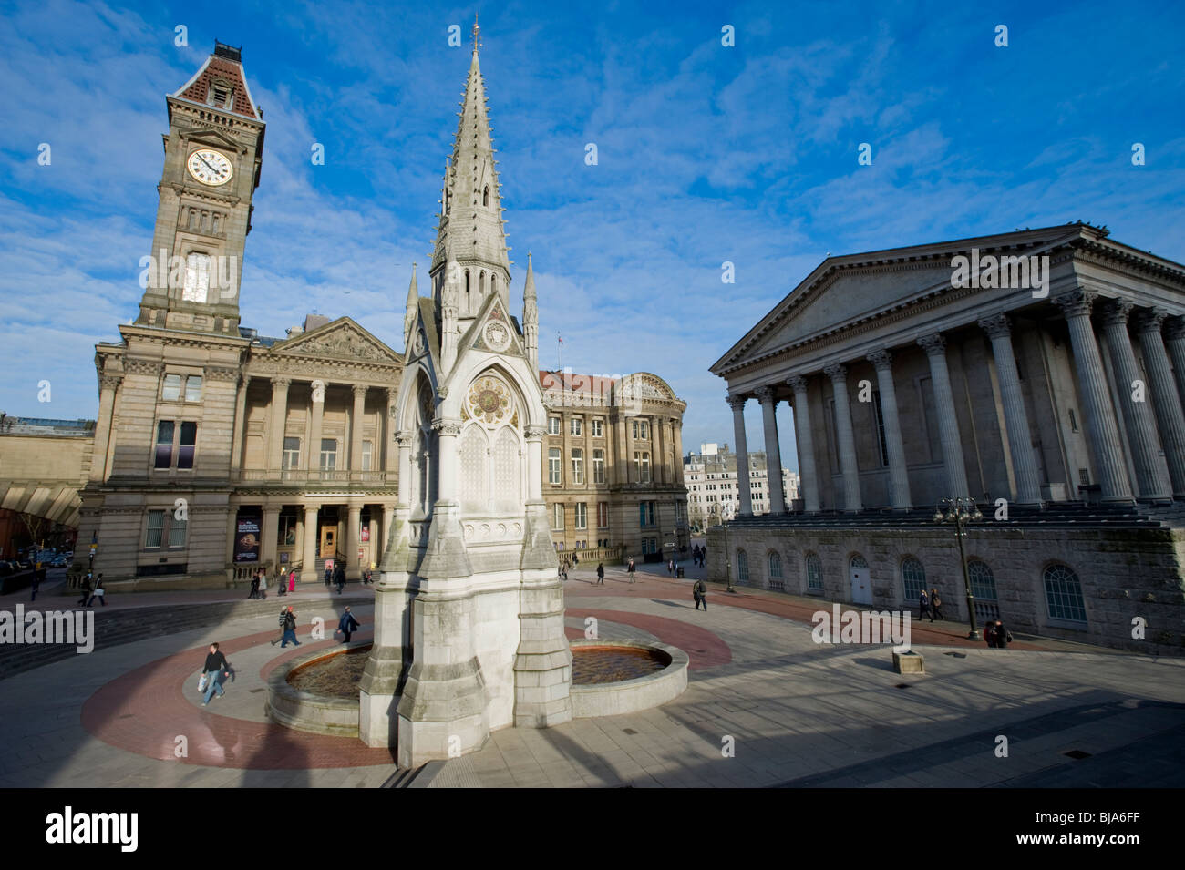 Chamberlain Square, Birmingham, England, UK. Showing the Chamberlain ...