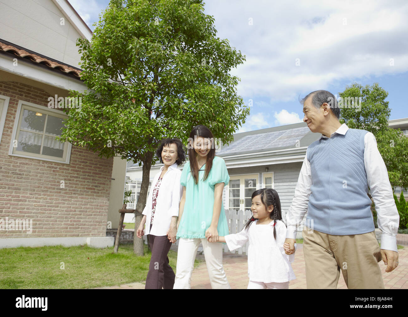 Woman walking around house hi-res stock photography and images - Alamy