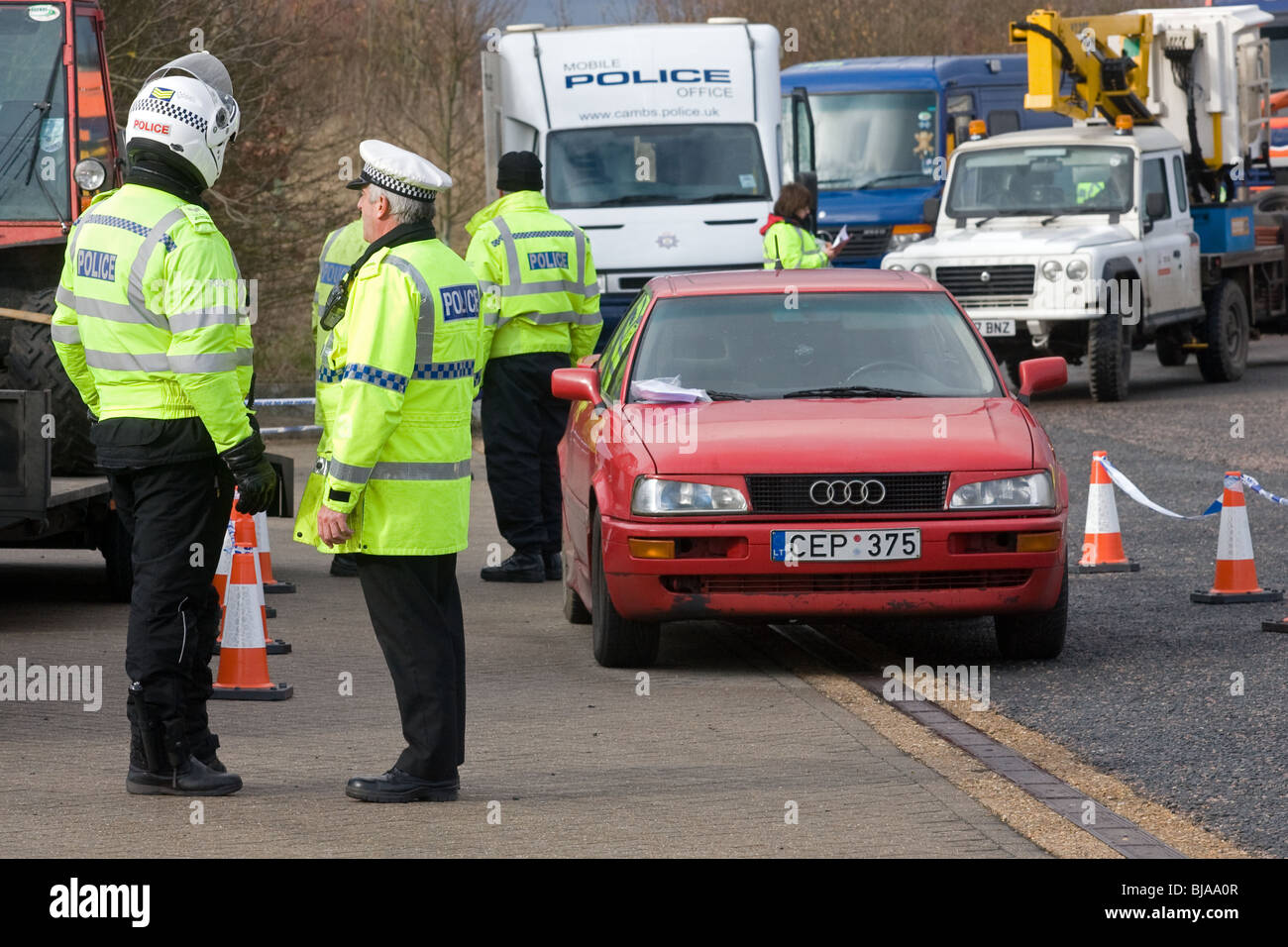 ANPR Day at Sawtry,Cambridgeshire.Police use Automatic Number Plate ...