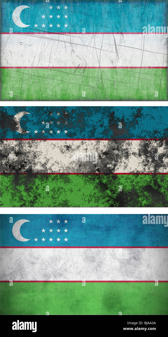 Great Image of the Flag of uzbekistan Stock Photo - Alamy