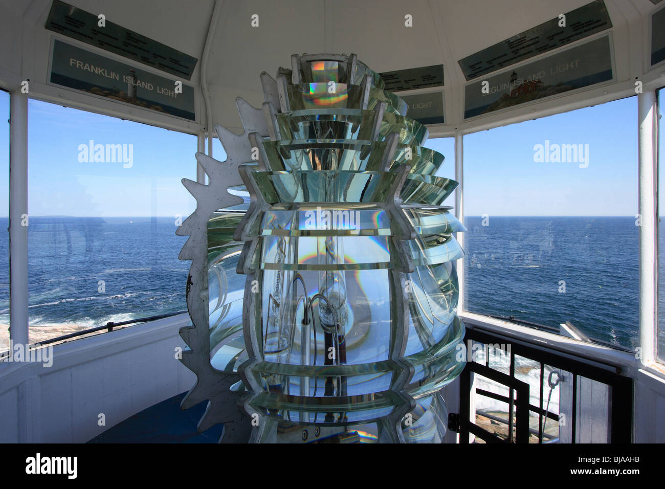 Interior of a lighthouse, Bar Harbor, USA Stock Photo - Alamy