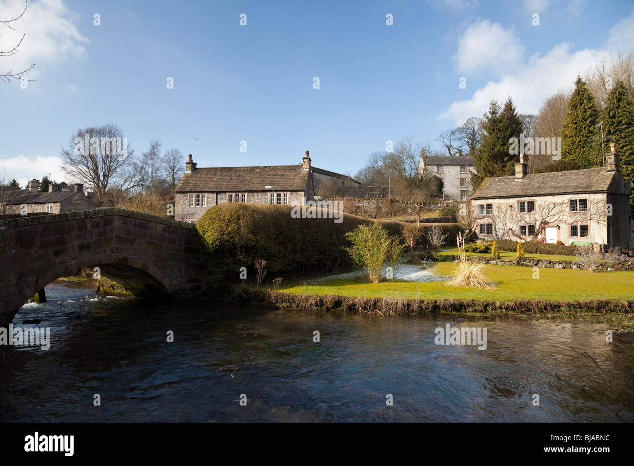Derbyshire village of Alport in the Peak District National Park East ...