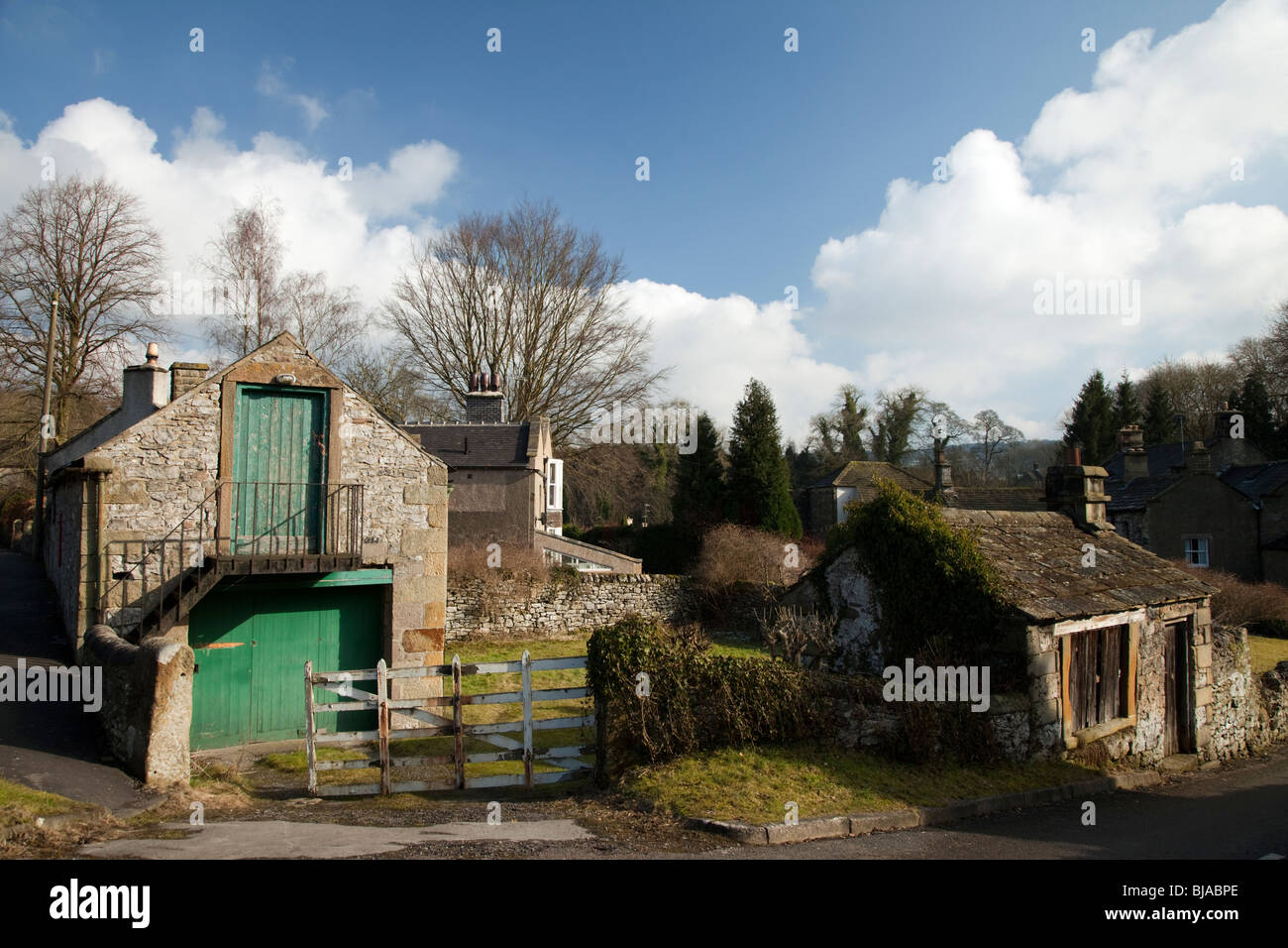 Derbyshire village of Alport in the Peak District National Park East ...