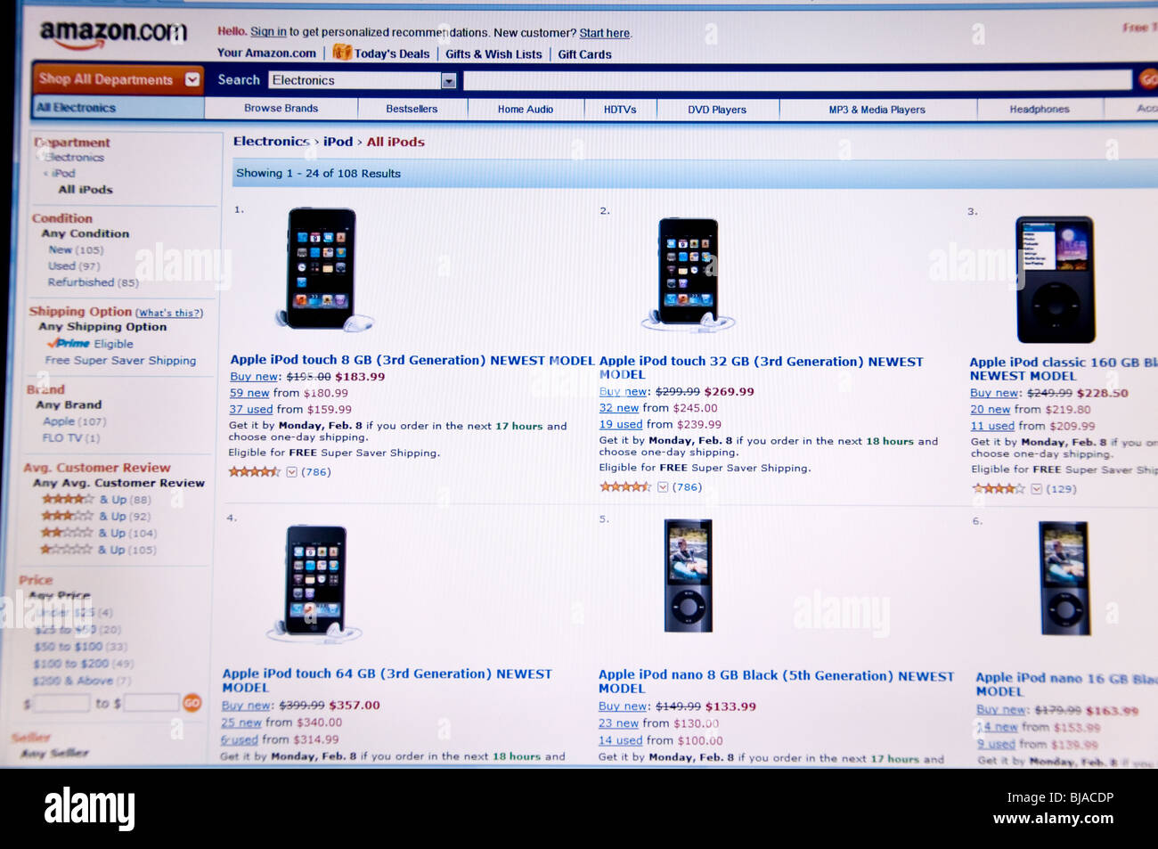 Screen shot amazon hi-res stock photography and images - Alamy