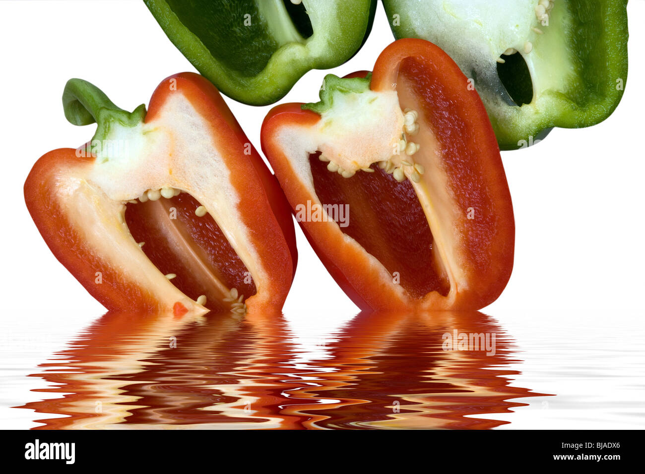 Bell peppers cut in half hi-res stock photography and images - Alamy