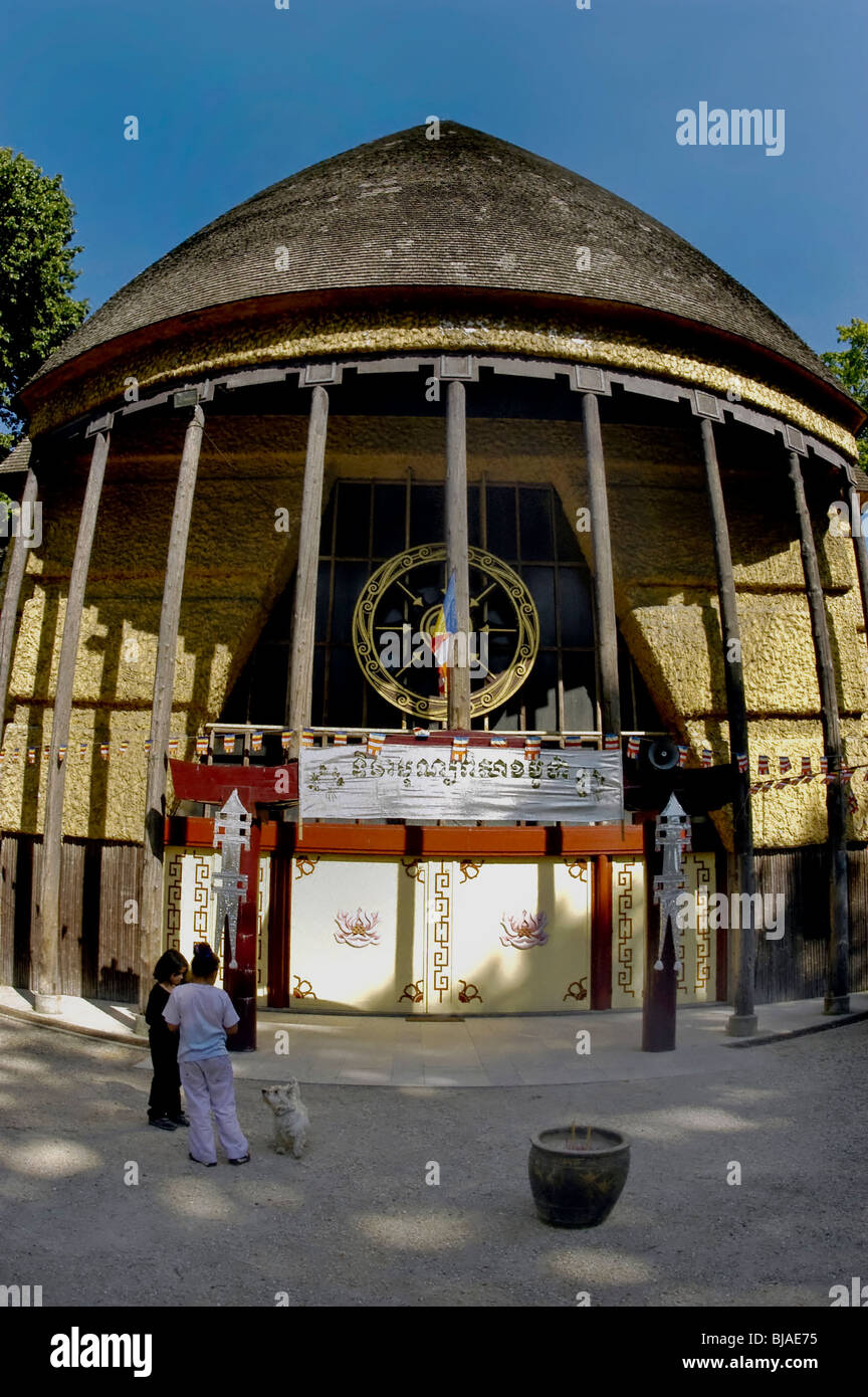 PARIS, France - Children Outside Buddhist Temple in Centre Kagyu-Dzong ...
