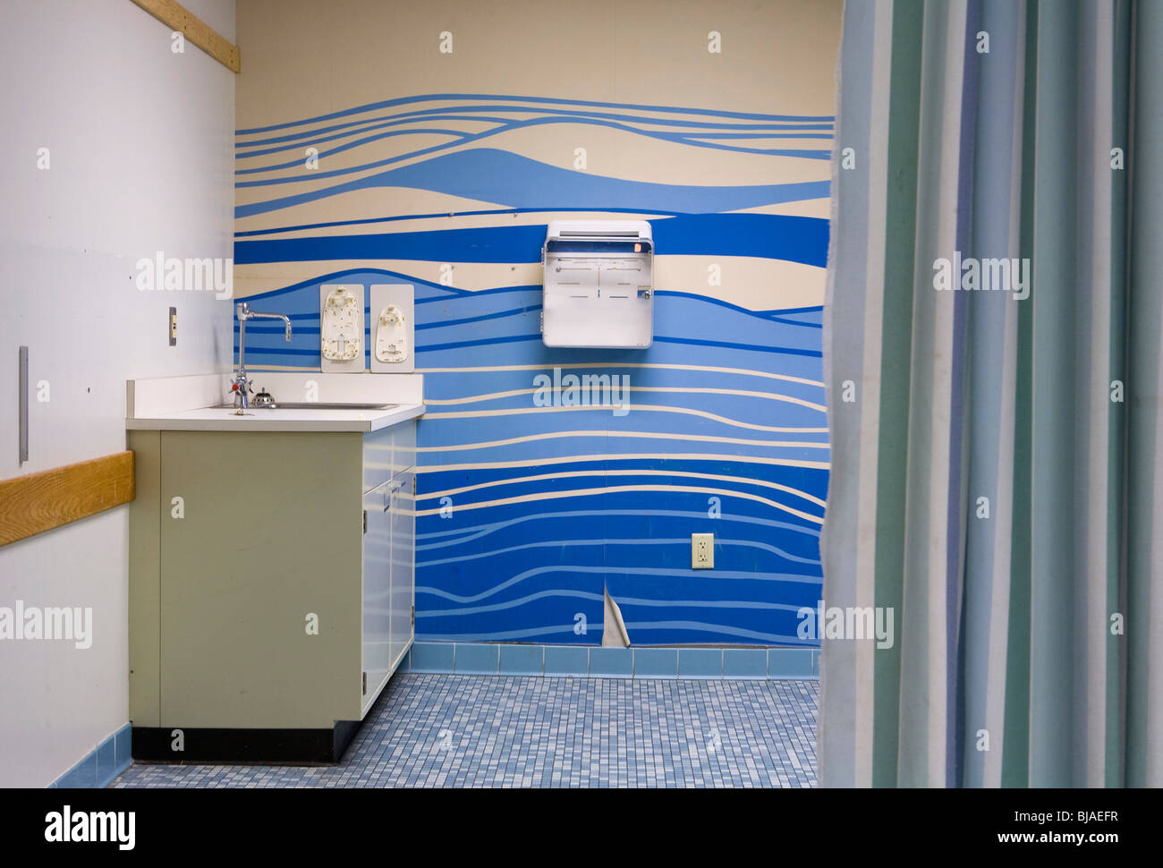 A recently closed hospital in the USA with signage and medical ...