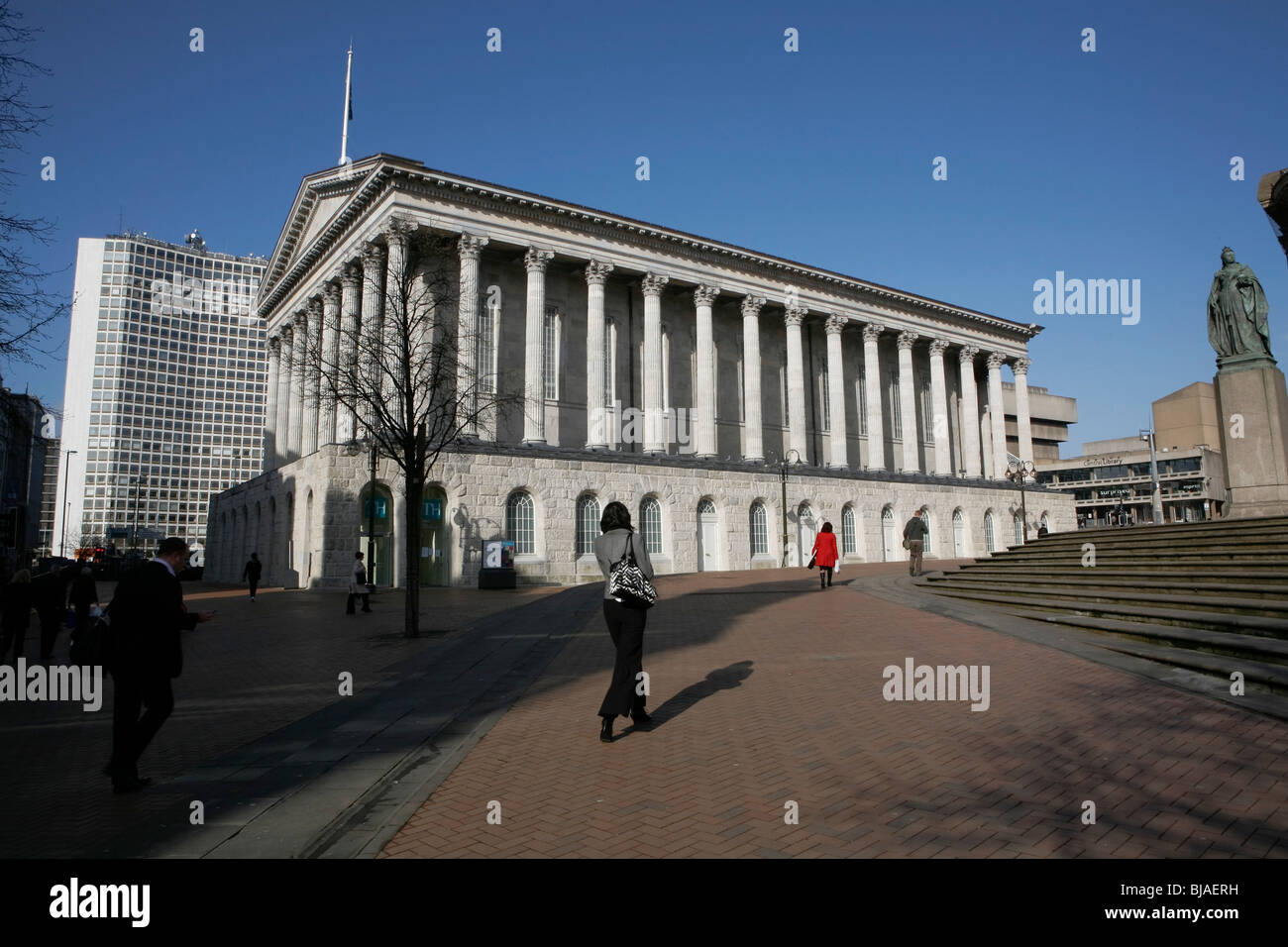 Birmingham Town Hall in Victoria Square, Birmingham, West Midlands ...