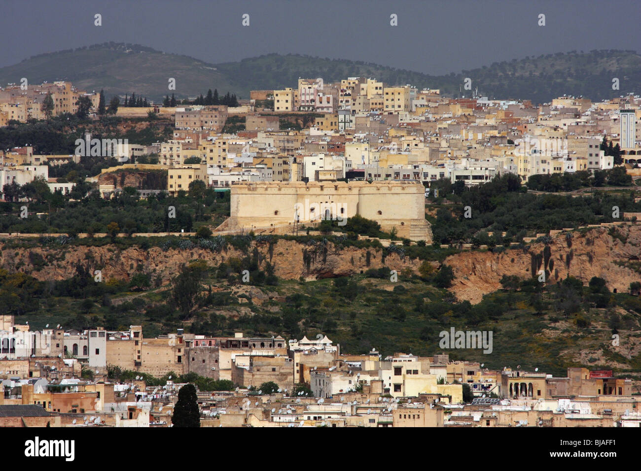 Aerial view of the city of Fez, Morocco Stock Photo - Alamy