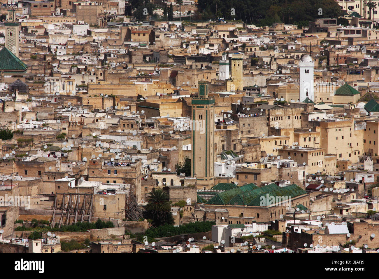 Aerial view of the city of Fez, Morocco Stock Photo - Alamy
