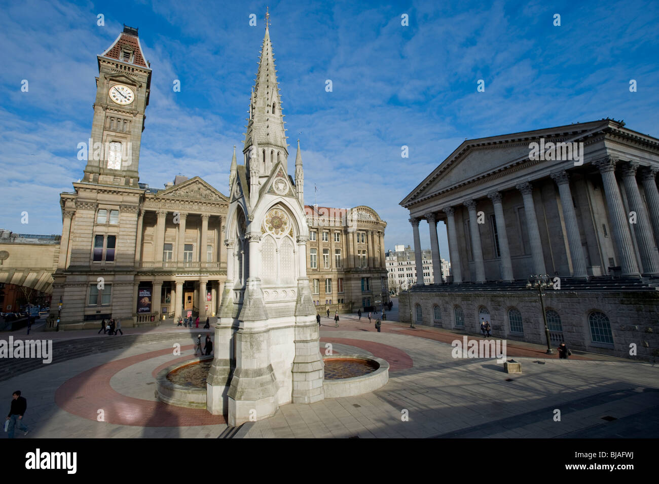 Chamberlain Square, Birmingham, England, UK. Showing the Chamberlain ...