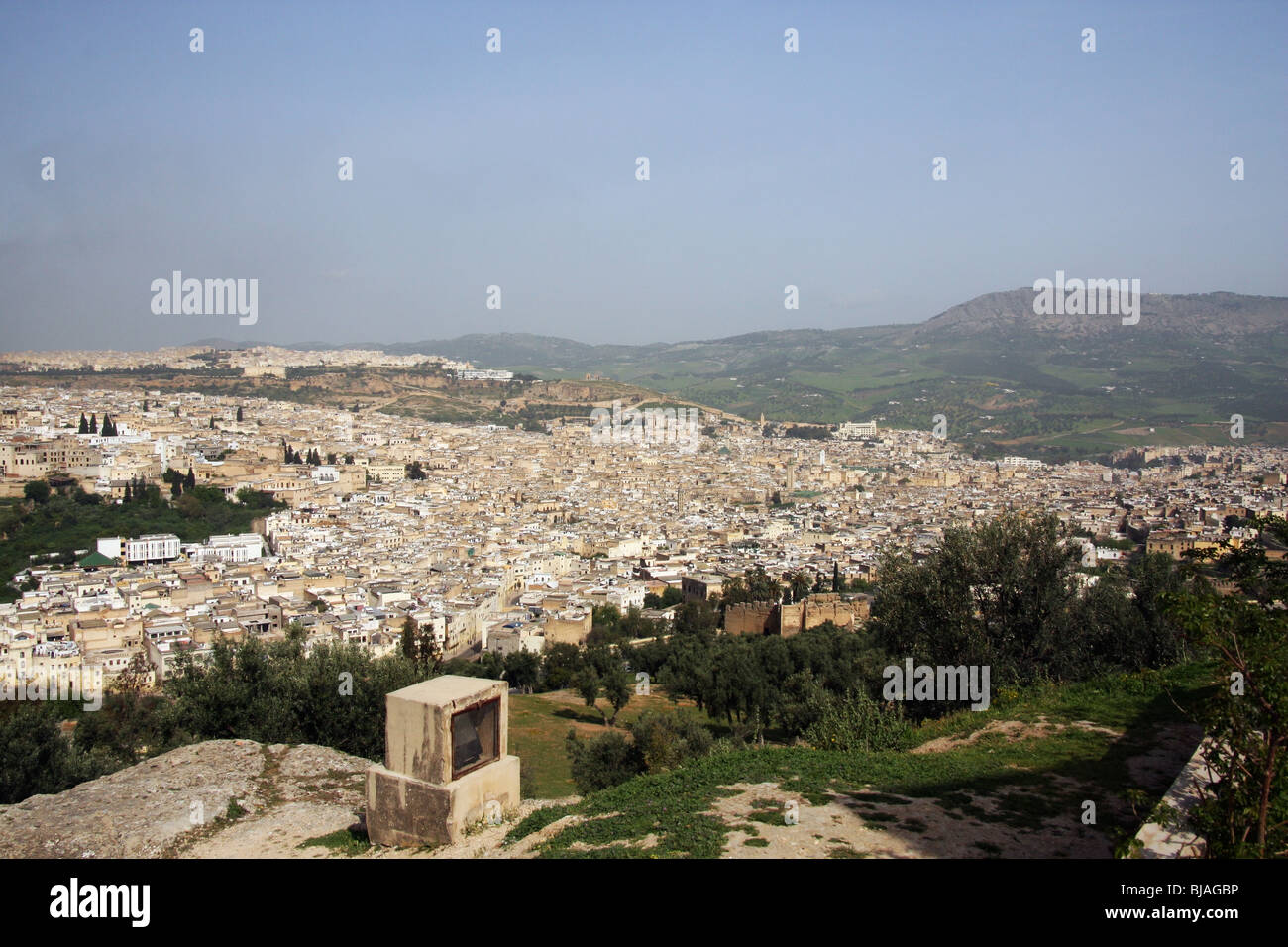 Aerial view of the city of Fez, Morocco Stock Photo - Alamy