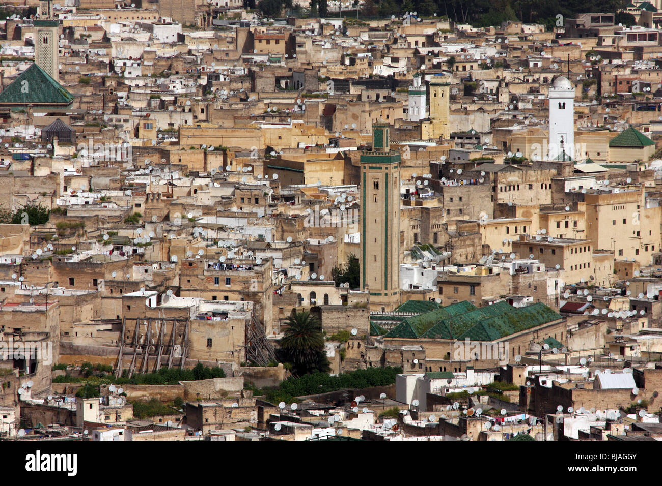 Aerial view of the city of Fez, Morocco Stock Photo - Alamy