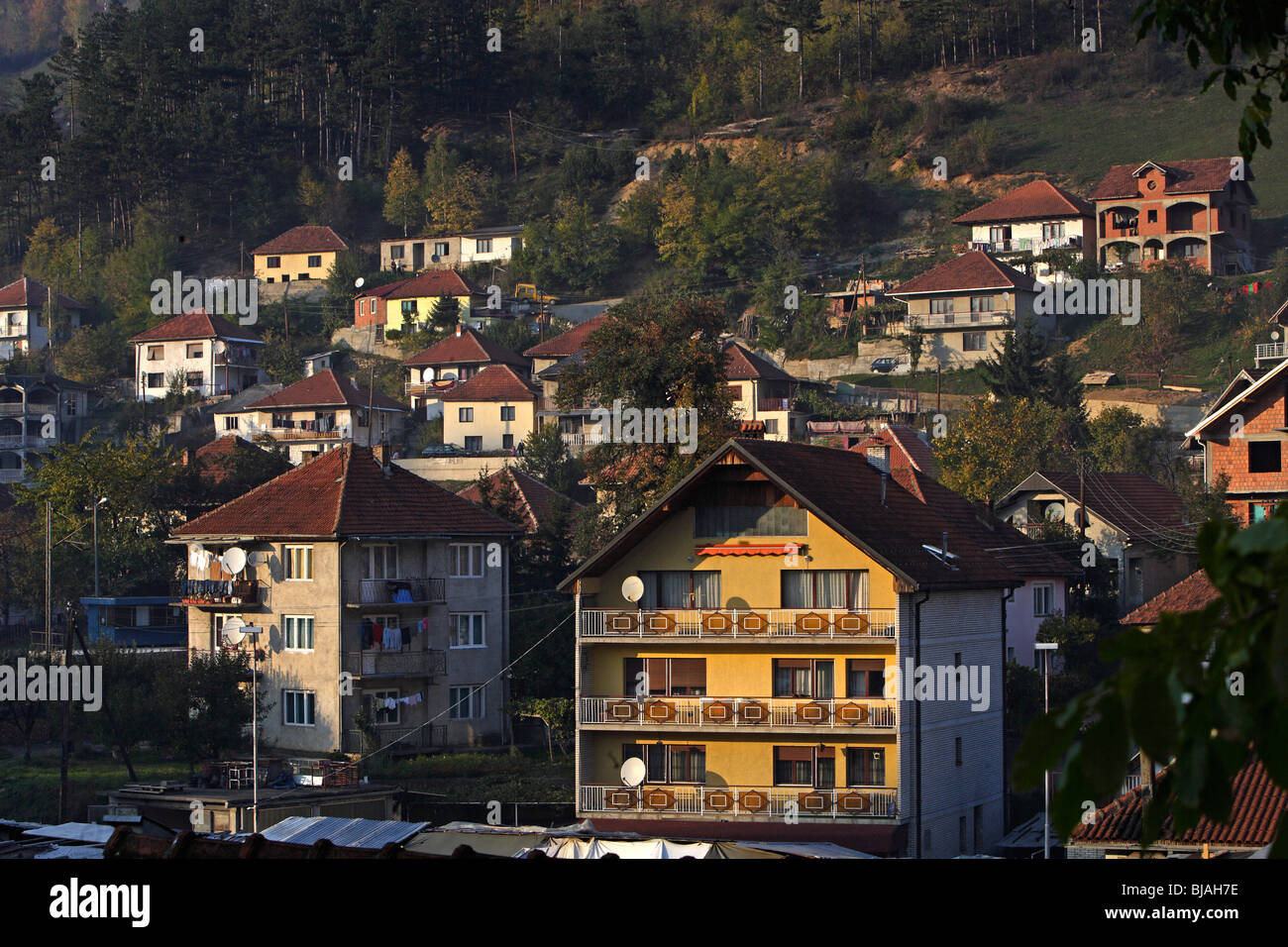 Bijelo Polje,typical houses,Montenegro Stock Photo - Alamy