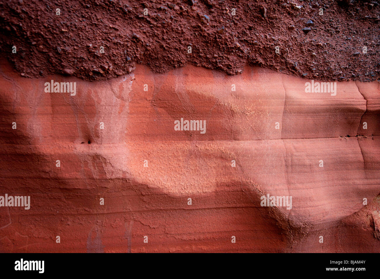 Red Ironstone cliffs Dawlish Beach Devon England Britain UK Stock Photo ...
