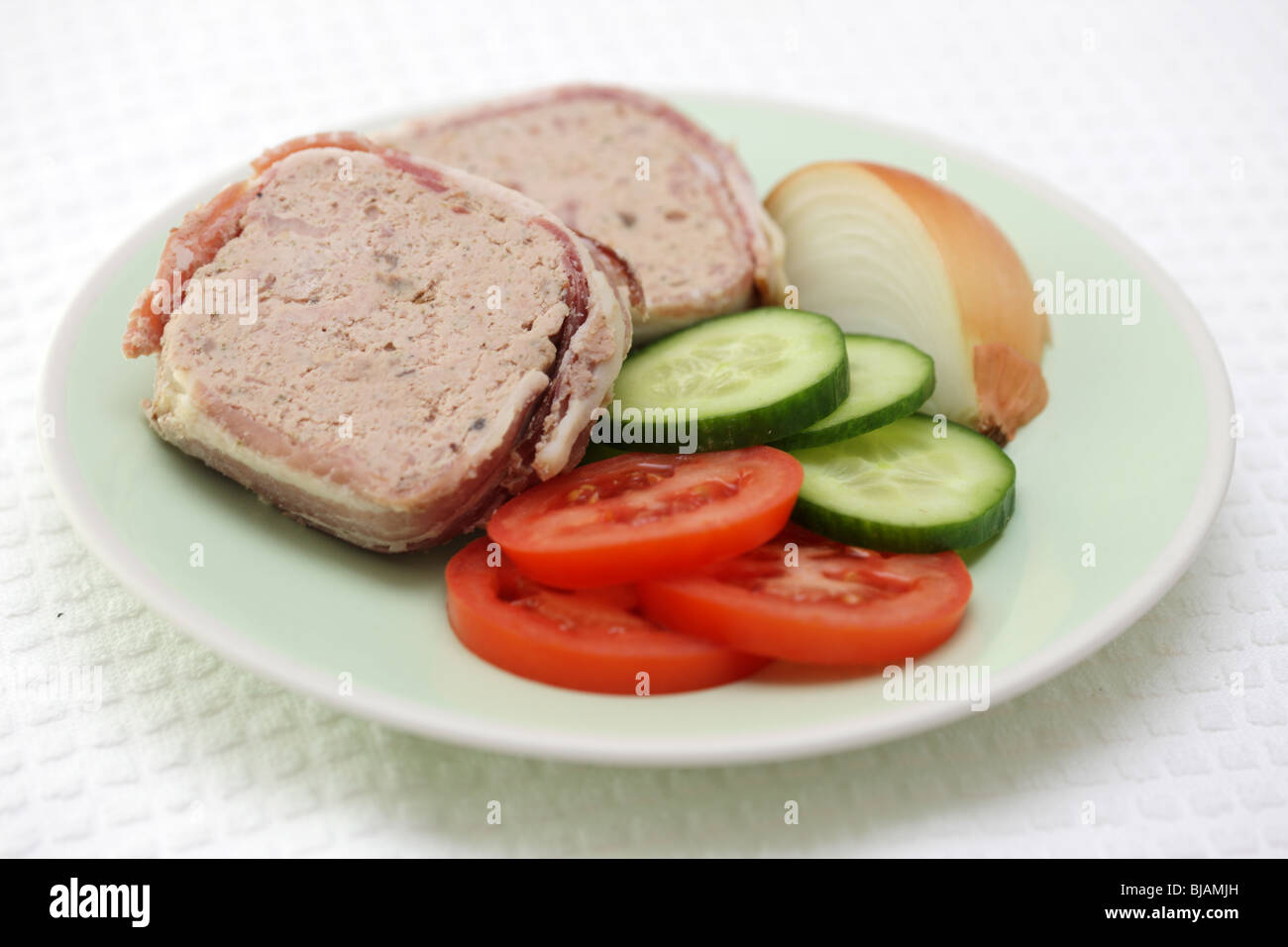 Freshly Prepared Farmhouse Pate With A Fresh Healthy Garden Salad ...