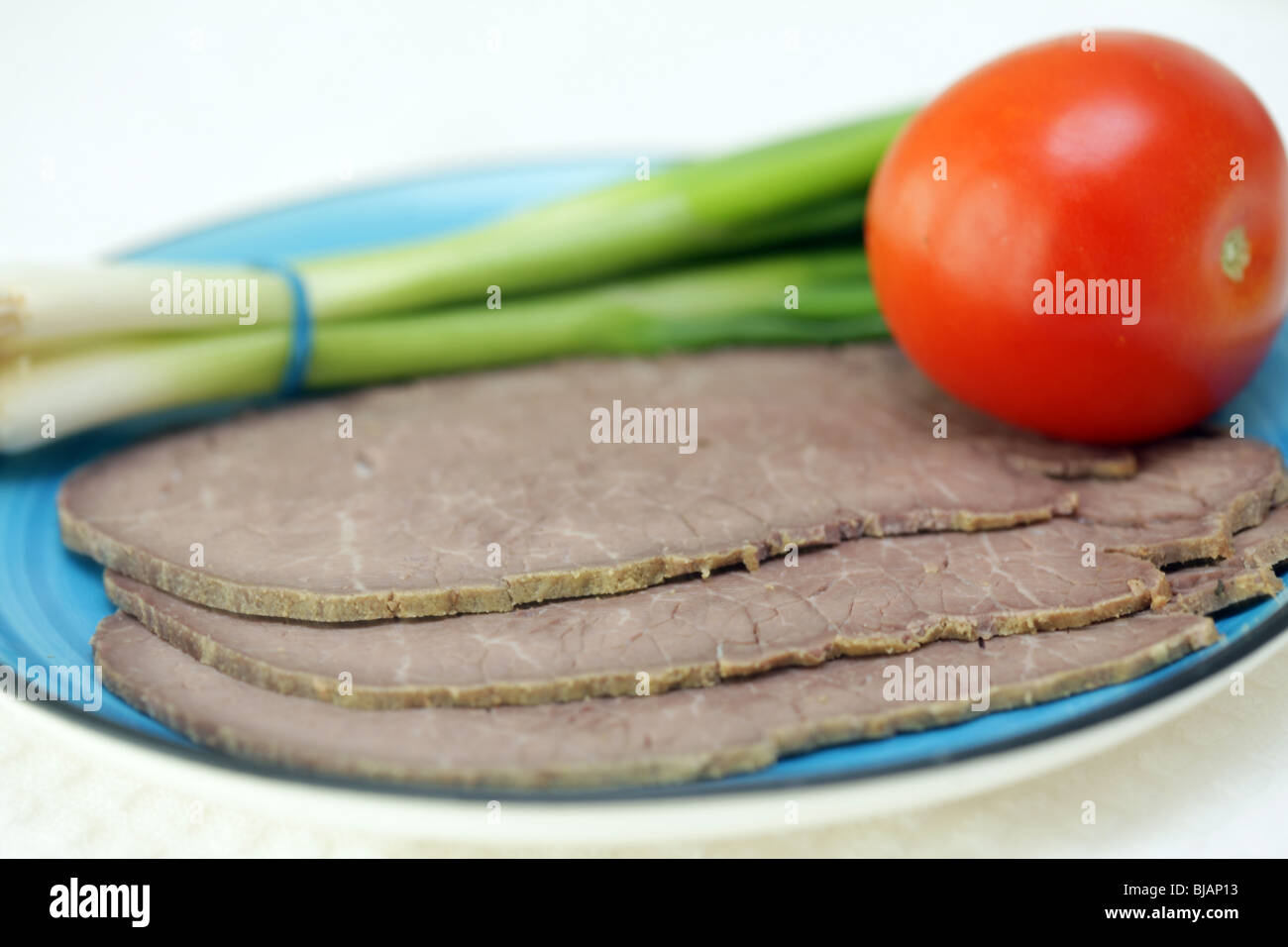 Cold Roast Beef and Salad Stock Photo - Alamy