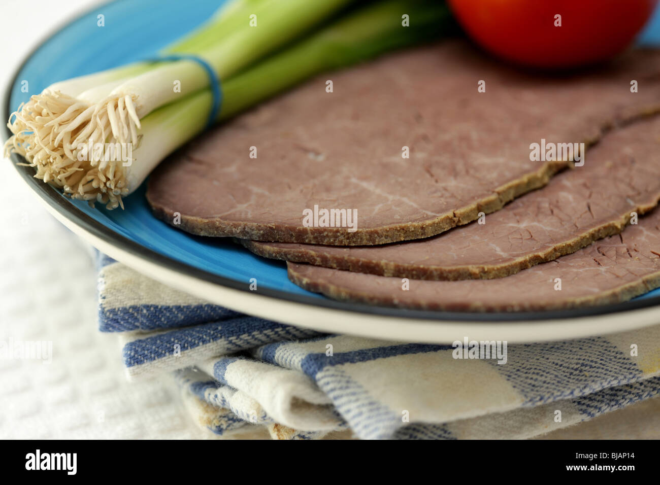 Cold Roast Beef and Salad Stock Photo - Alamy
