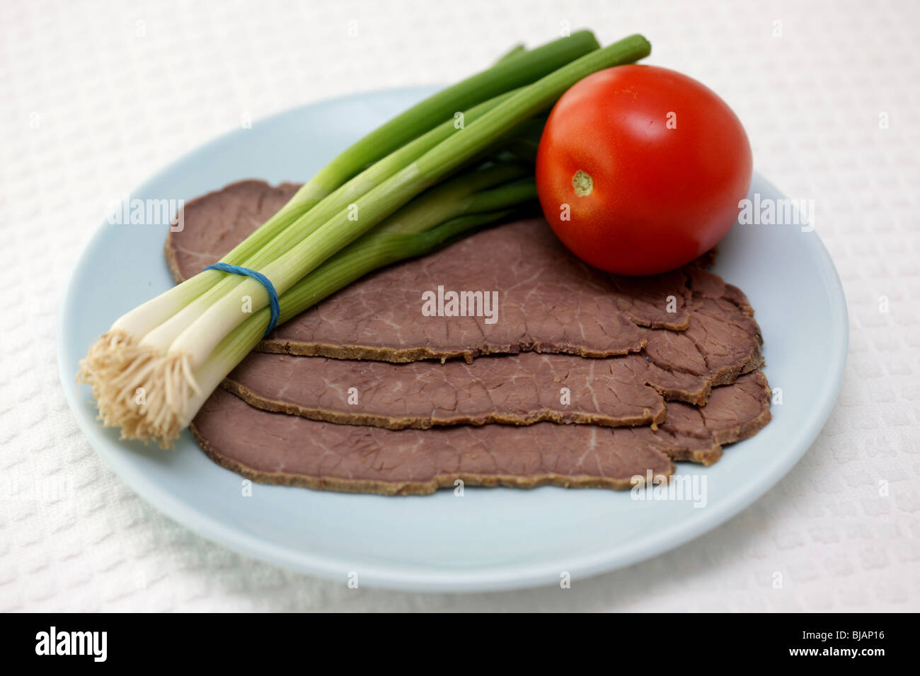 Cold Roast Beef and Salad Stock Photo - Alamy