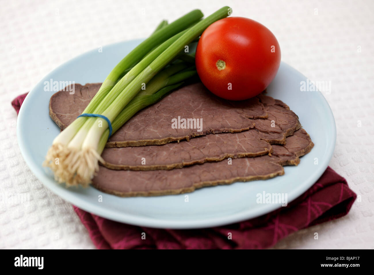 Cold Roast Beef and Salad Stock Photo - Alamy