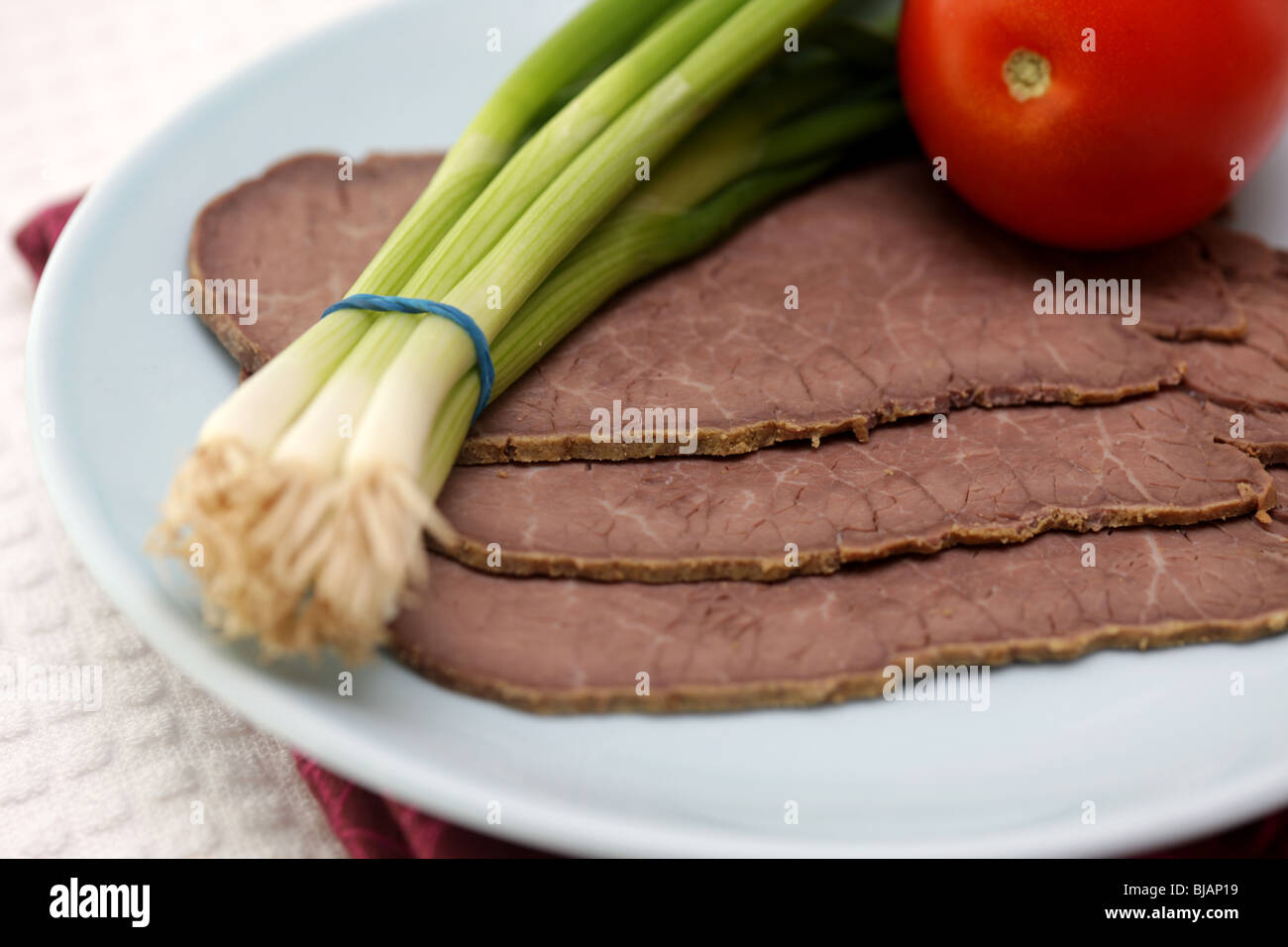 Cold Roast Beef and Salad Stock Photo - Alamy