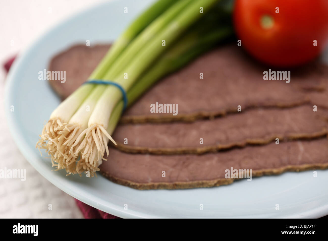 Cold Roast Beef and Salad Stock Photo - Alamy