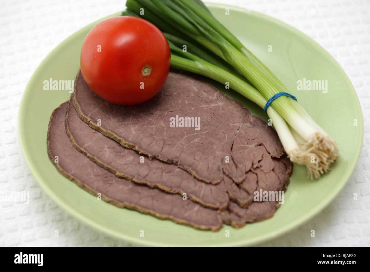 Cold Roast Beef and Salad Stock Photo - Alamy