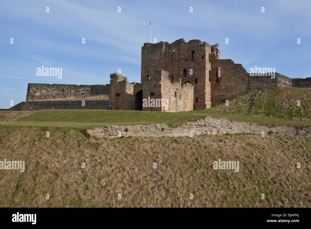 Priory Castle at Tynemouth on the North East coast of England ...
