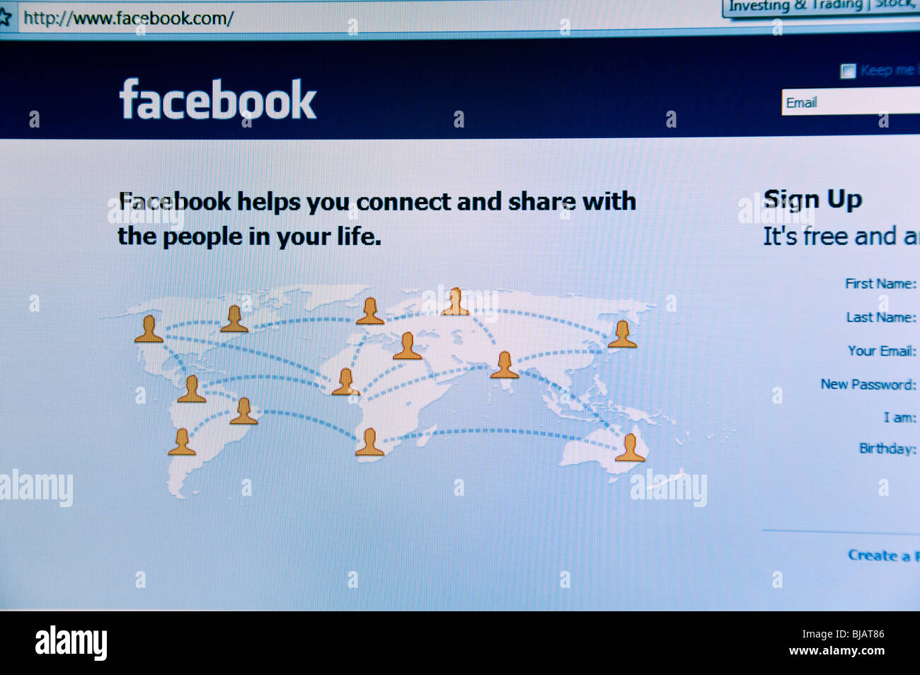 Facebook site hi-res stock photography and images - Alamy