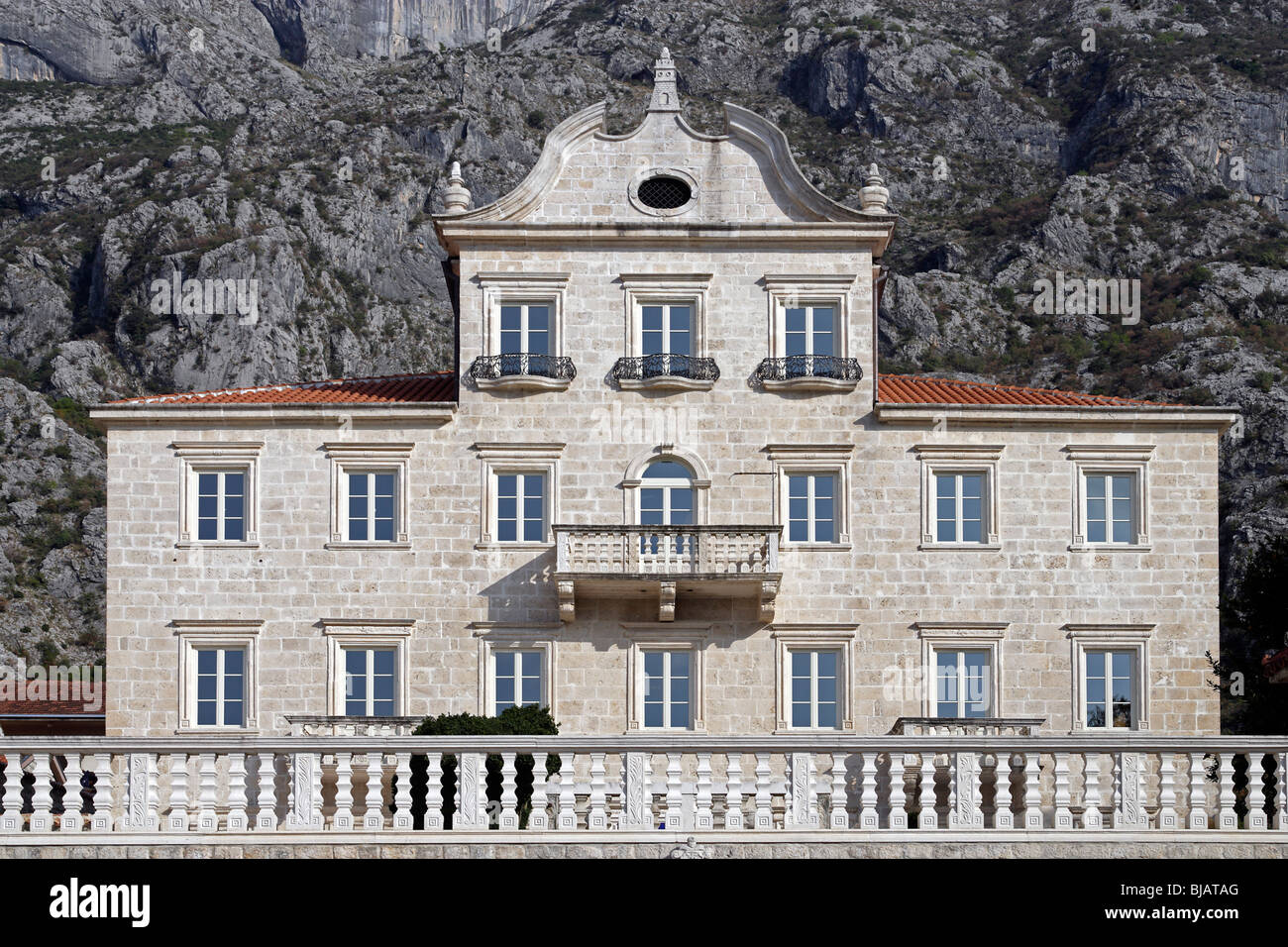 Dobrota,old palace,Kotor Bay,Montenegro Stock Photo - Alamy