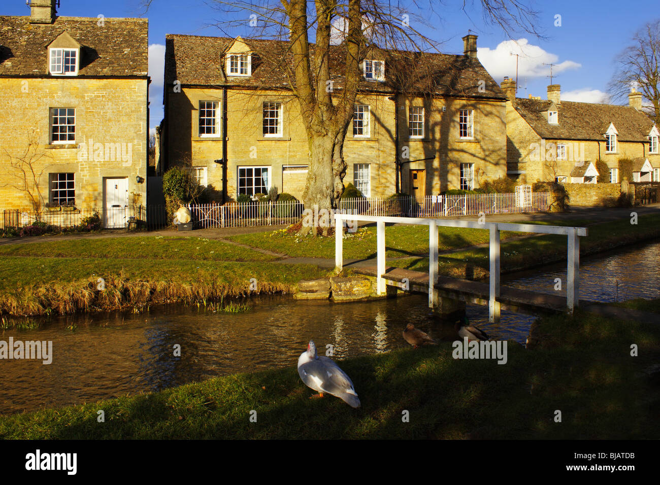 lower slaughter village the cotswolds gloucestershire the midlands ...