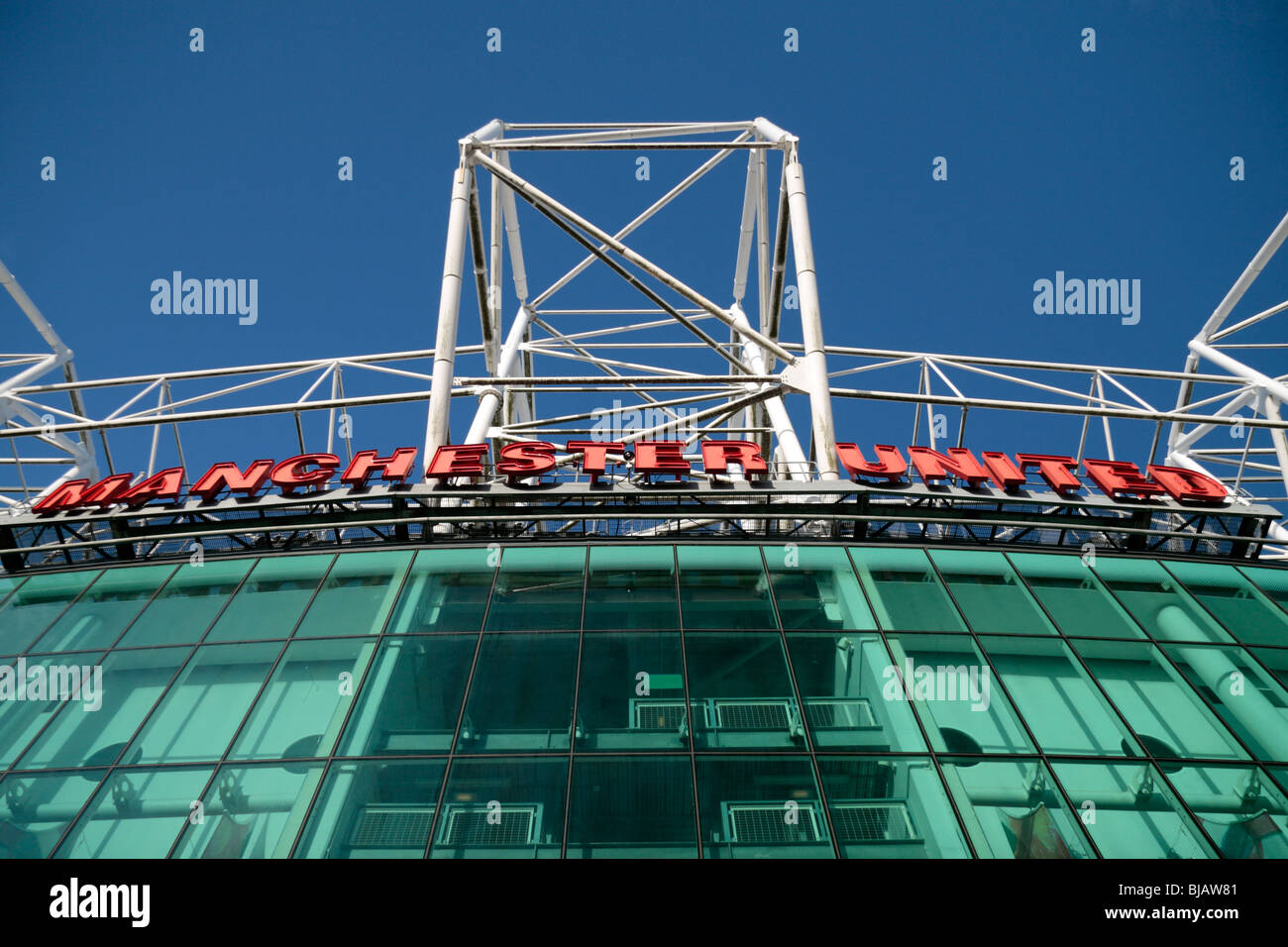 View looking up at the top of the East stand from the main entrance to ...