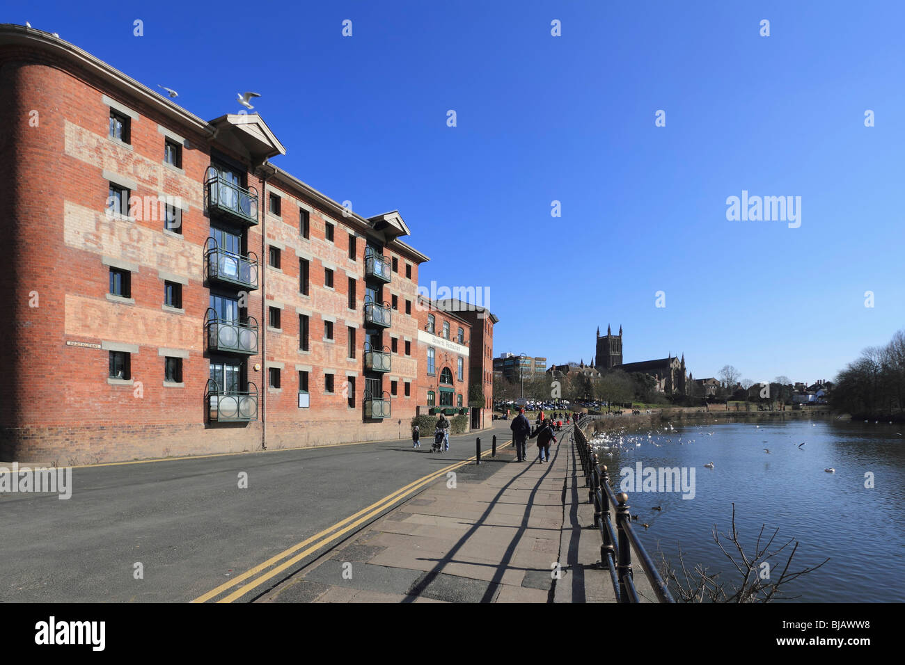 Worcester cathedral riverside hi-res stock photography and images - Alamy