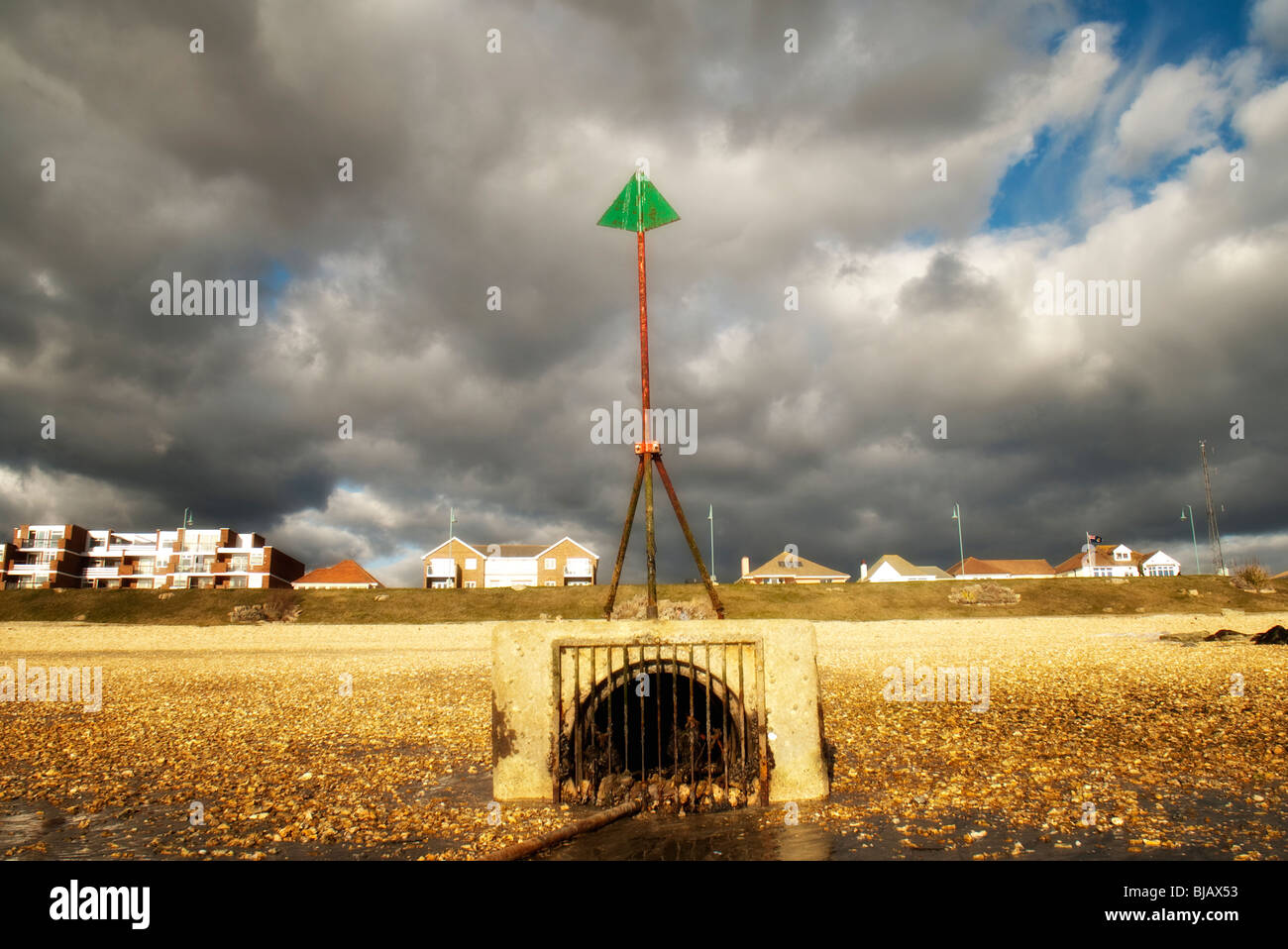 outfall water pipe on a beach Stock Photo - Alamy