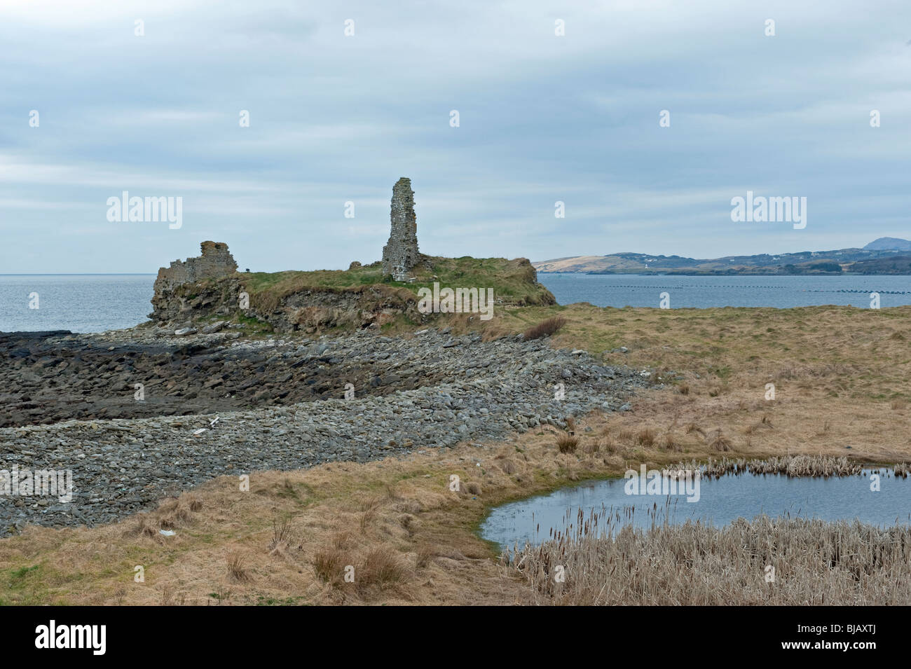Rahan Castle, on St. John's Point, near Dunkineely Stock Photo - Alamy