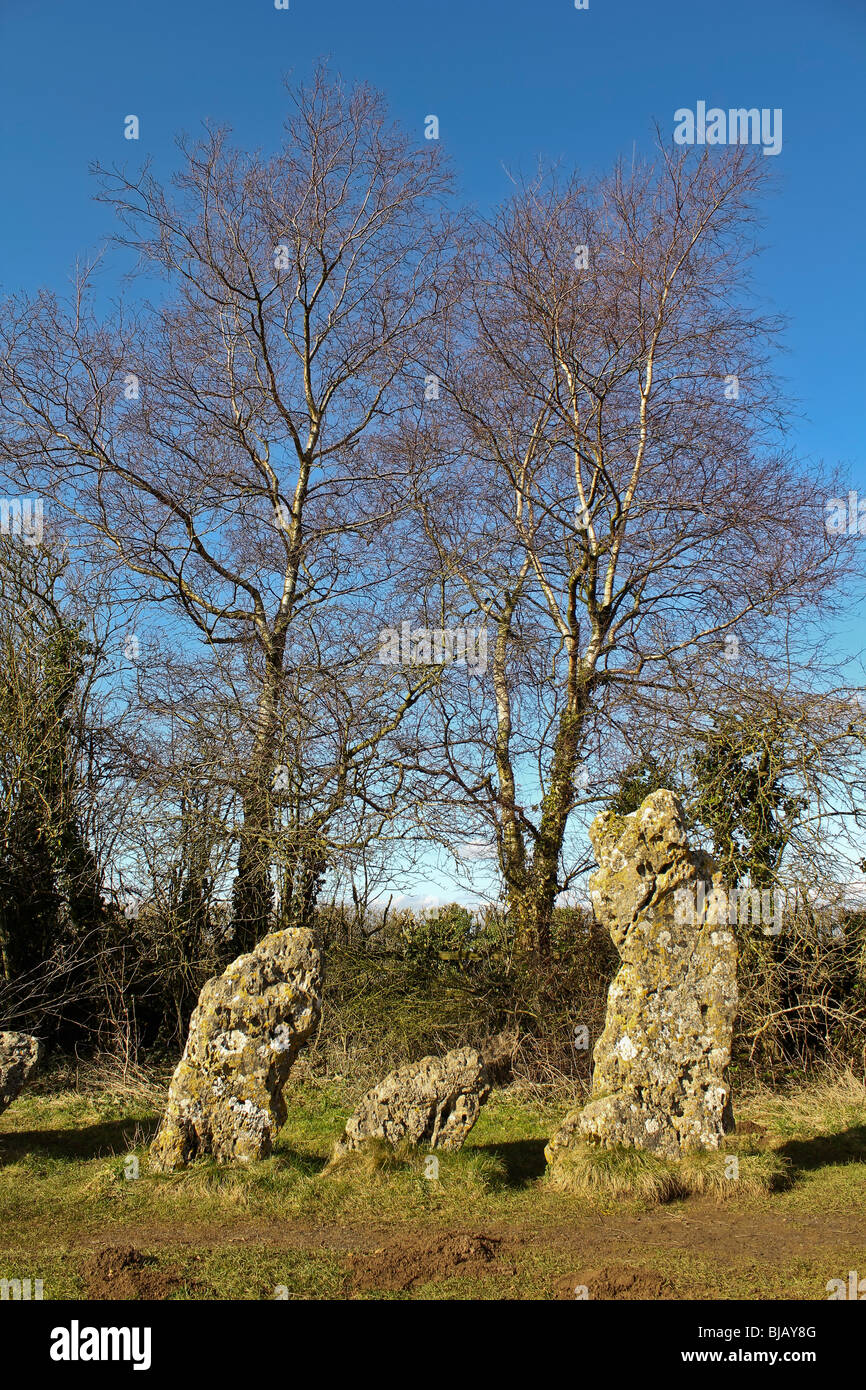 Rollright Stones ancient site Oxfordshire Warwickshire England Kings ...