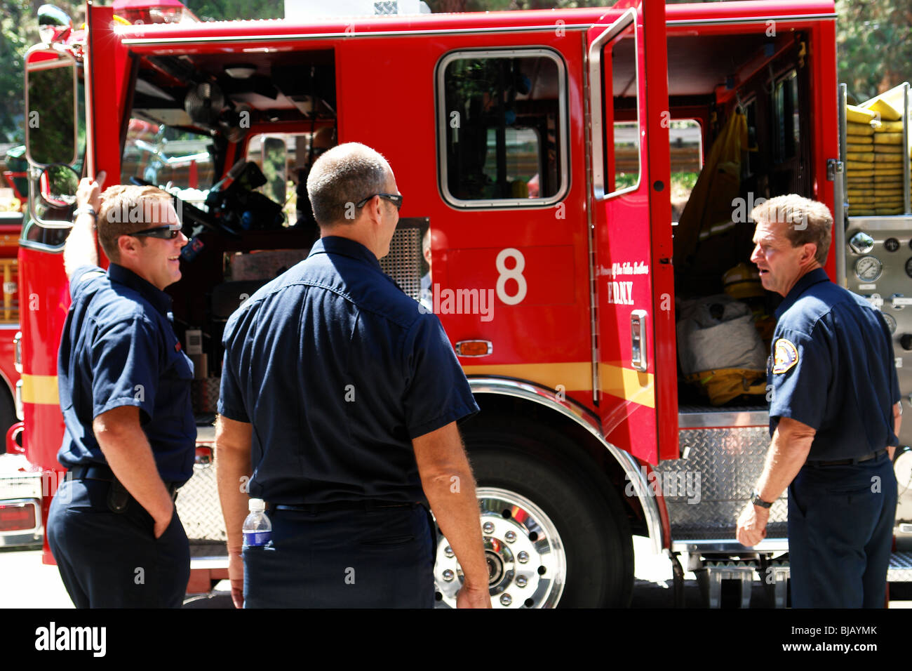 fireman truck Los Angeles California USA Stock Photo - Alamy