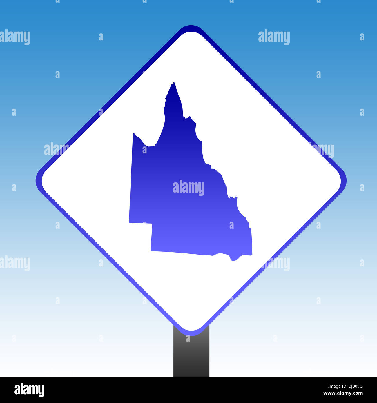 Australia state of Queensland road sign with blue sky background Stock ...
