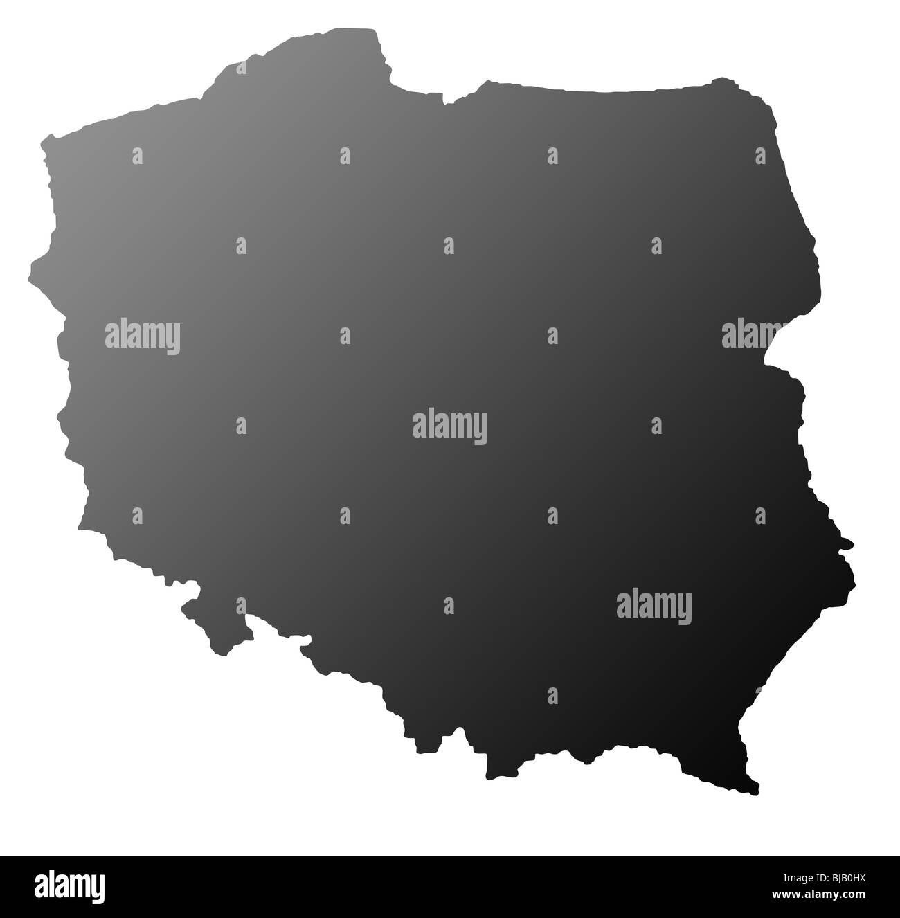 Map of the poland Black and White Stock Photos & Images - Alamy