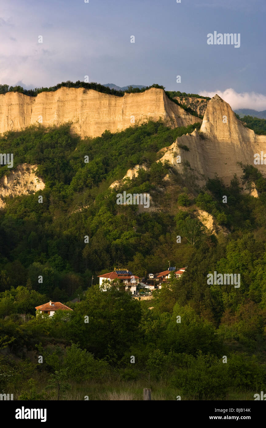 Melnik sand pyramids, stunning geologic formations, erosion, weathering ...