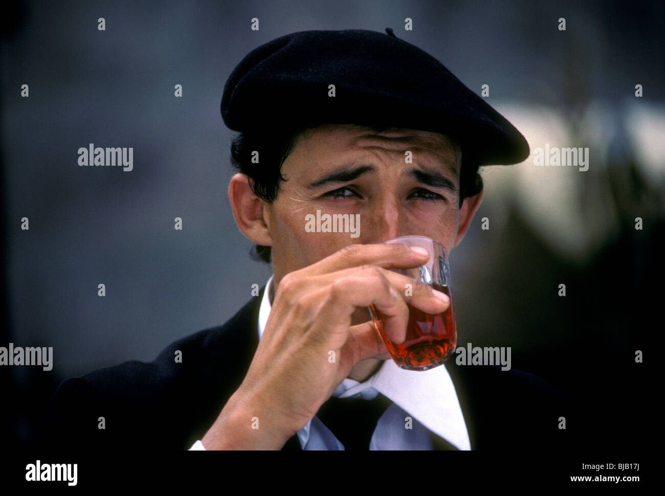 French Basque, man, wearing black beret, Noce Basque, French Basque ...