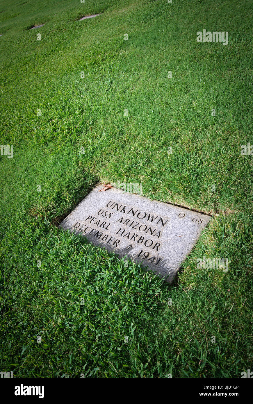 military grave marker, unidentified, from USS Arizona, Pearl Harbor ...