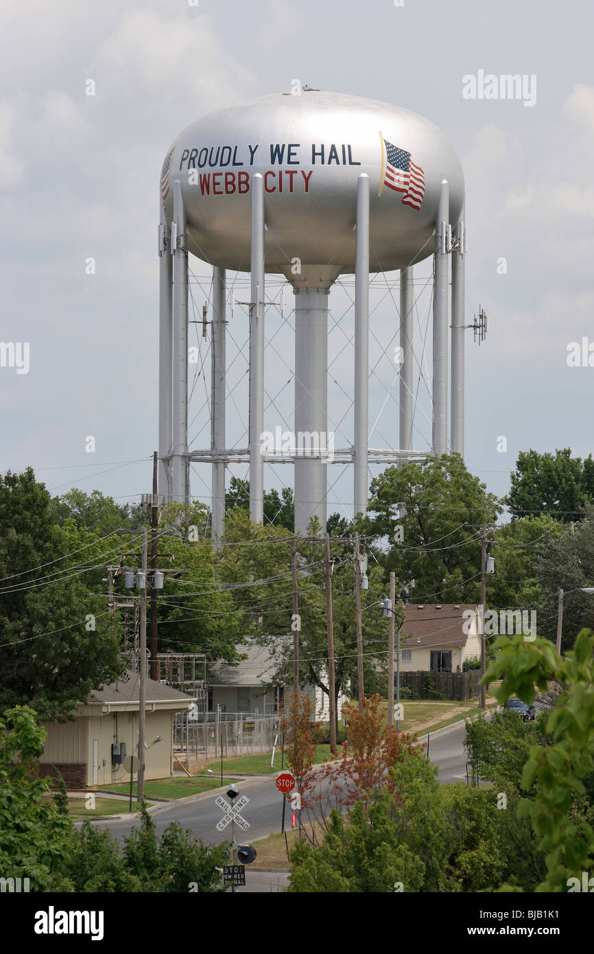 Water tower in Webb City, USA Stock Photo - Alamy