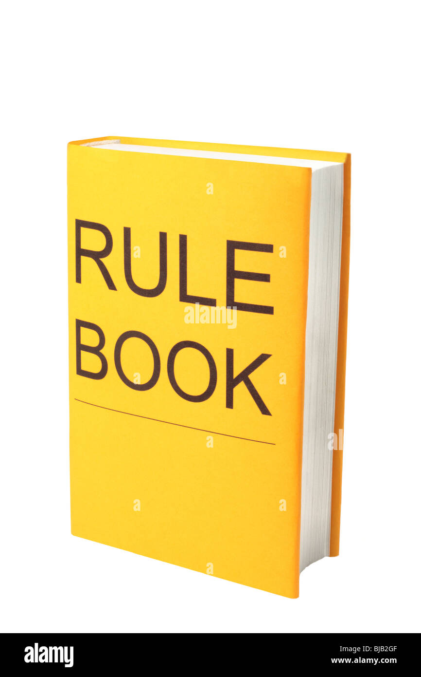 Book with words Rule Book on yellow cover Stock Photo - Alamy