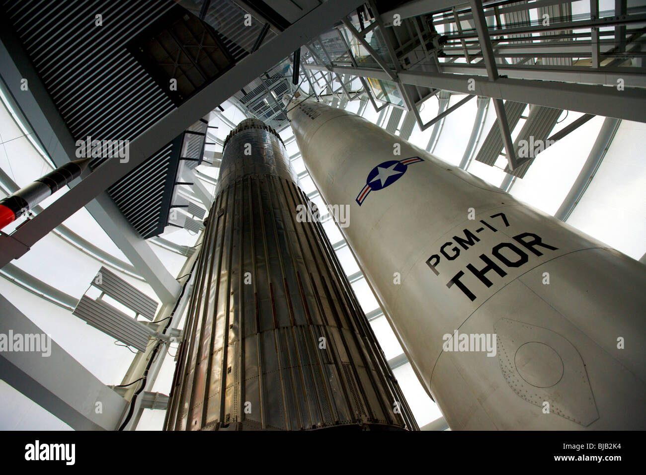Rockets on display in the National Space Centre in Leicester UK Stock ...