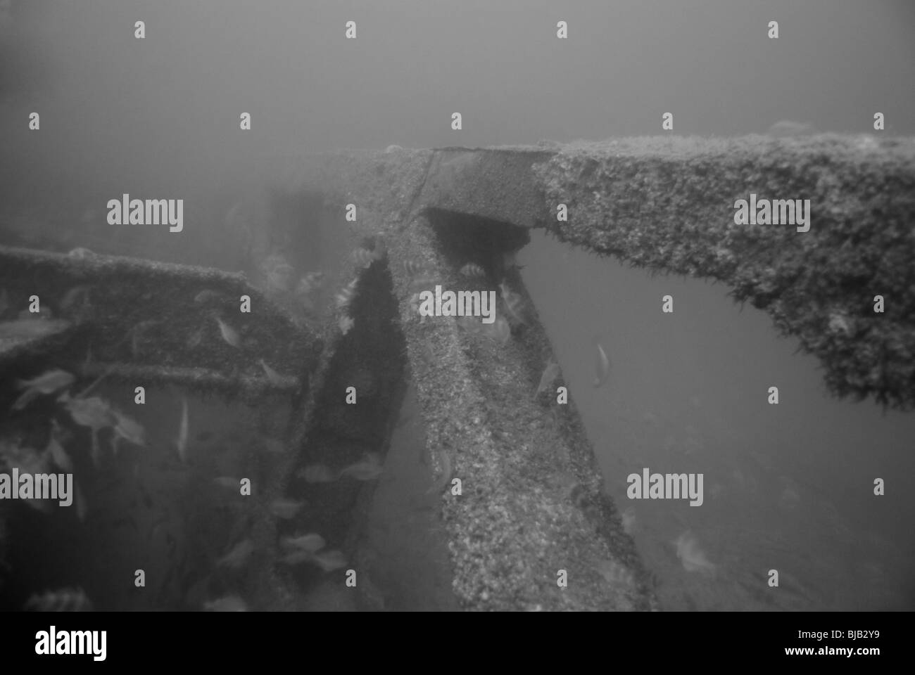 Artificial bridge sunk in Normandy, France Stock Photo - Alamy