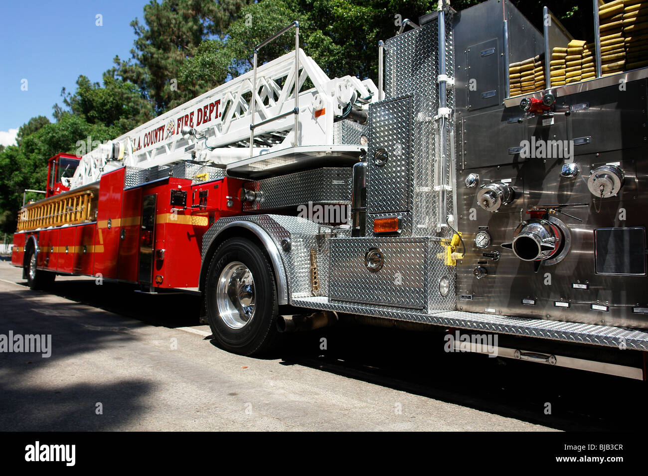 fireman truck Los Angeles California USA Stock Photo - Alamy